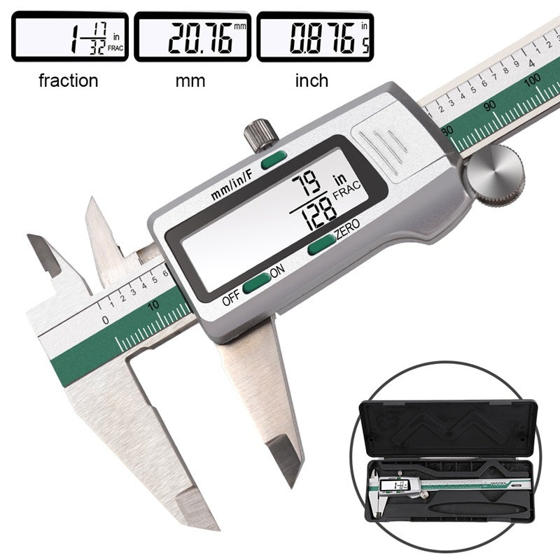 Green Big Screen Stainless Steel Vernier Caliper – Green Thumb Tools